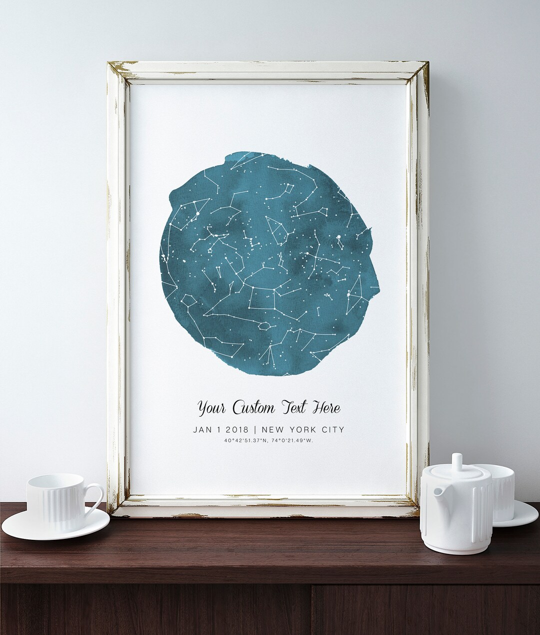 Custom Star Map, Constellation Chart, Map of the Night Sky, Custom Star ...