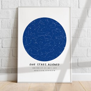 Custom Star Map, Constellation Chart, Map of the Night Sky, Custom Star ...