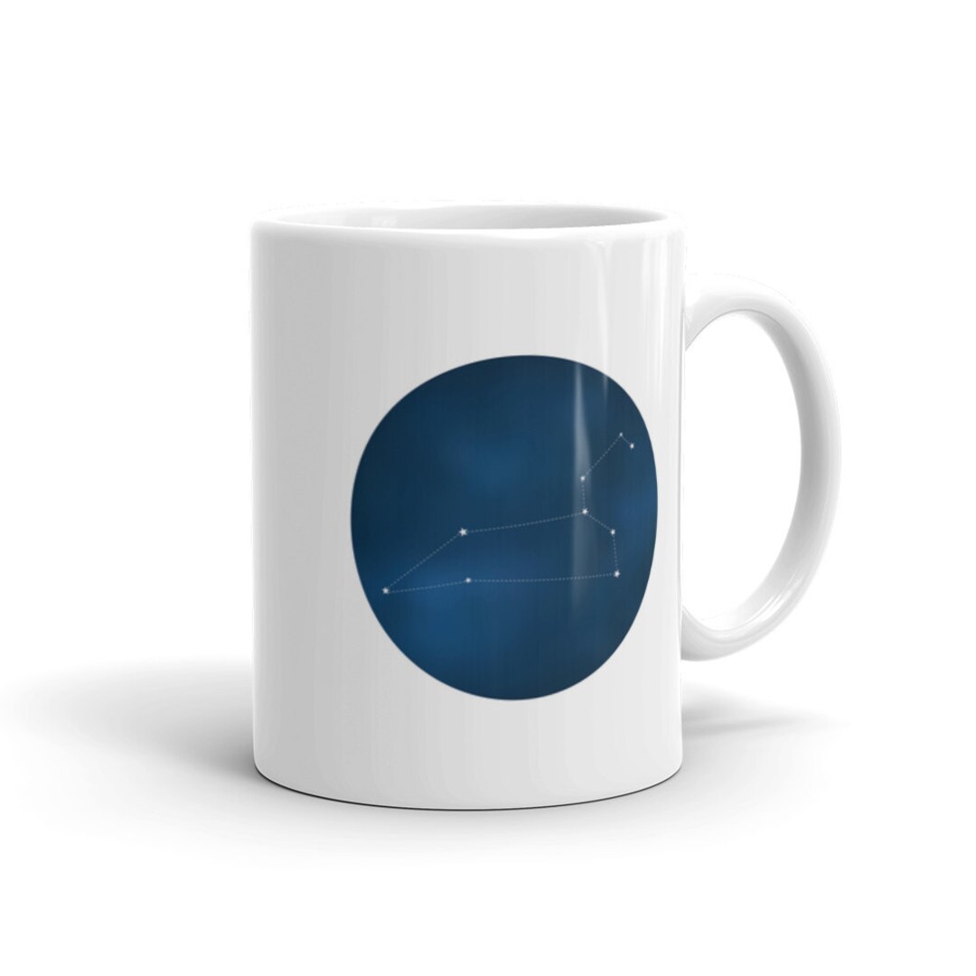 White Ceramic Mug — Zodiac Constellations — Night Sky Decor ...