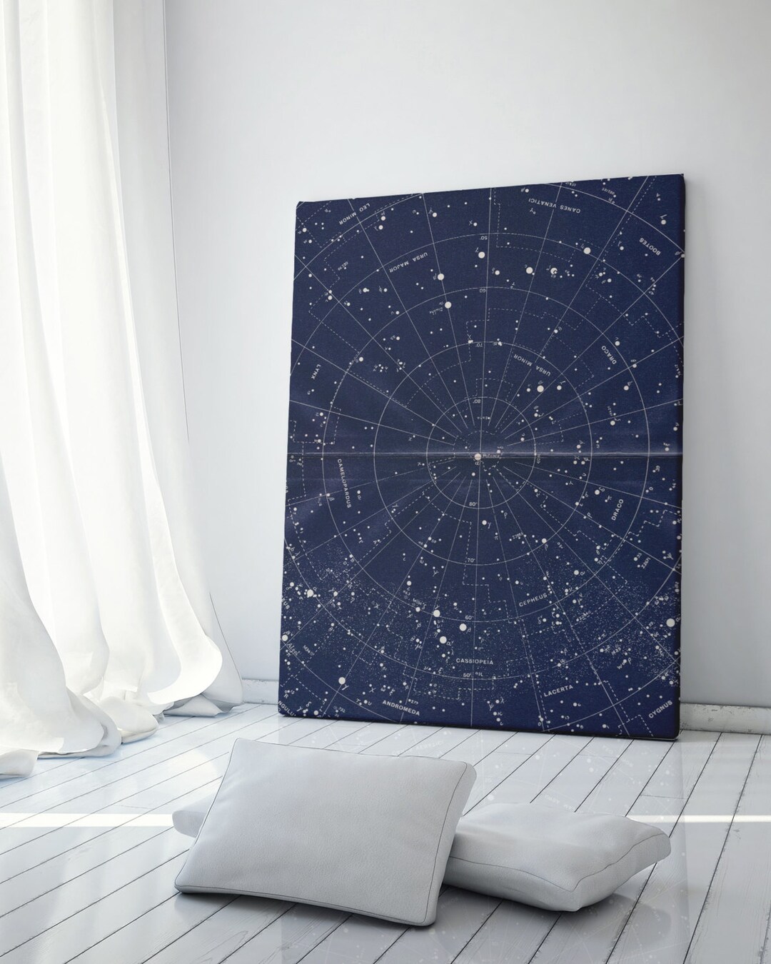 Canvas Wall Art, Constellation Map, Vintage Star Map, Star Chart ...