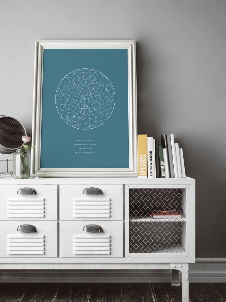 DIGITAL DOWNLOAD - Custom Star Map, Constellation Chart, Map of the ...