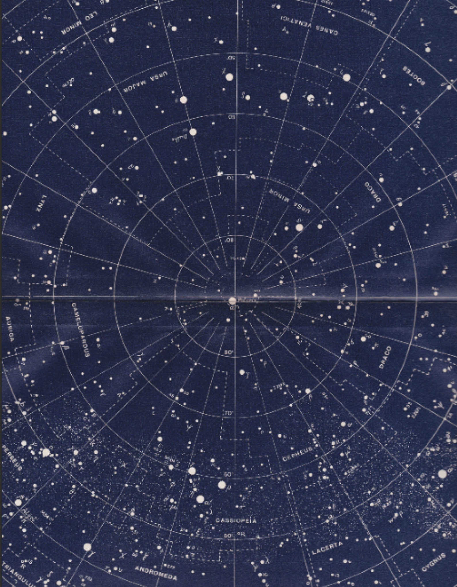 Canvas Wall Art, Constellation Map, Vintage Star Map, Star Chart ...