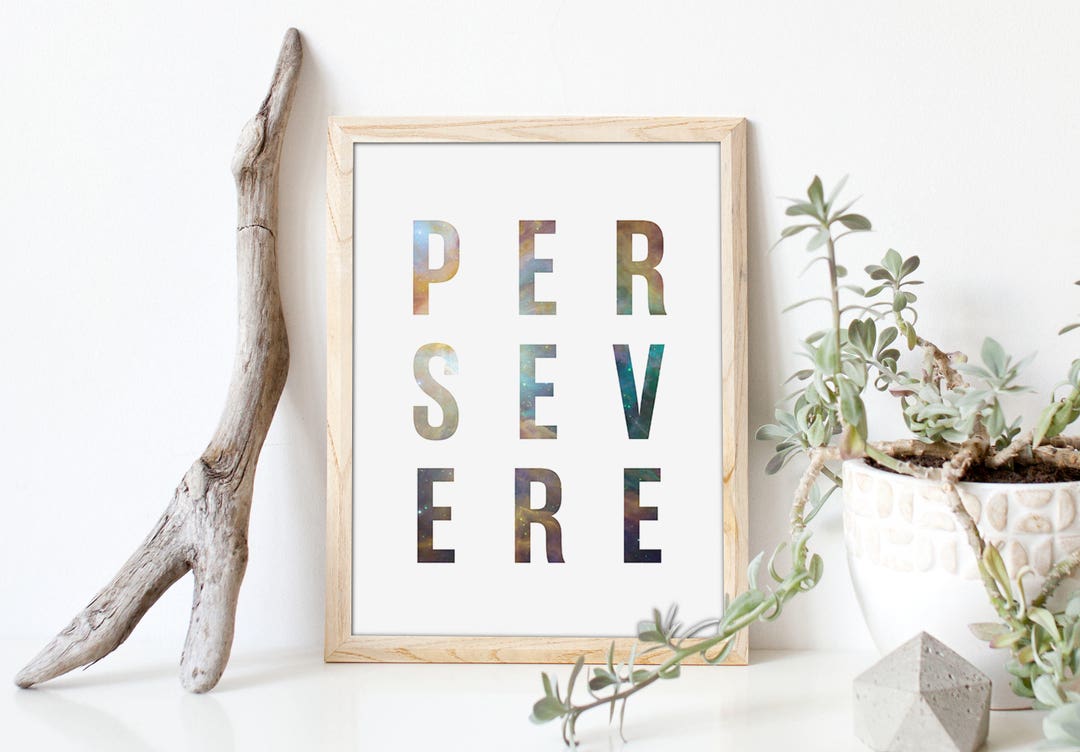 PERSEVERE - Wall Poster - Inspirational Quotes, Inspirational Decor ...