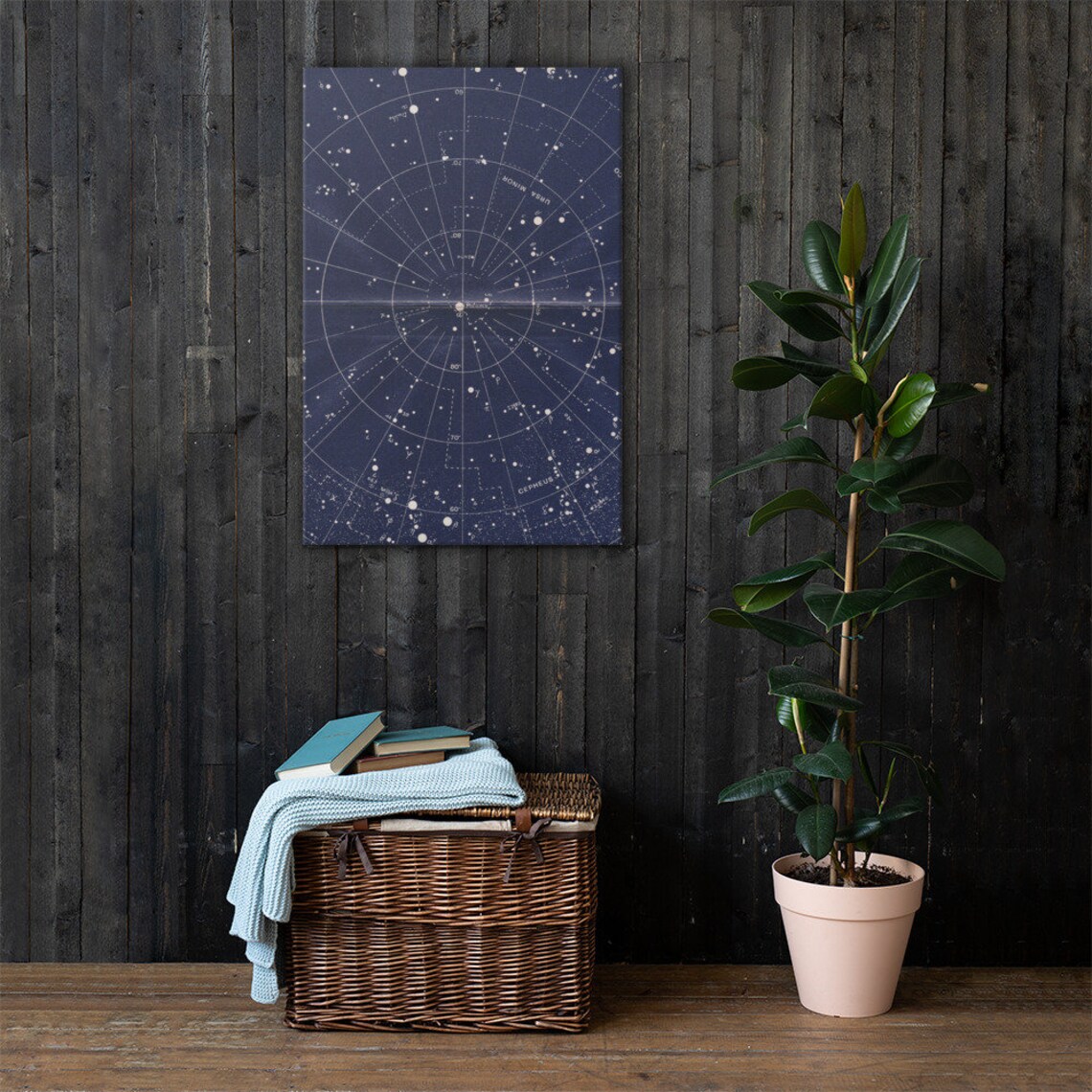 Canvas Wall Art, Constellation Map, Vintage Star Map, Star Chart ...