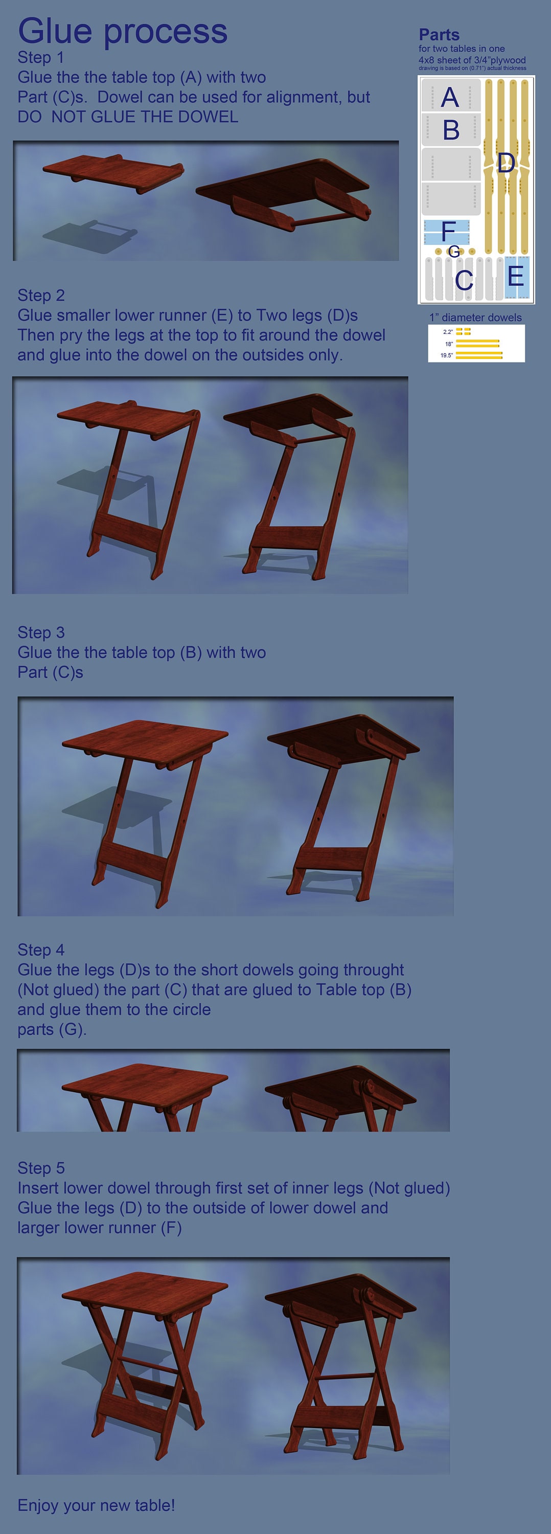 Vector Drawings of Folding Table for Your Own CNC Router. (digital File ...