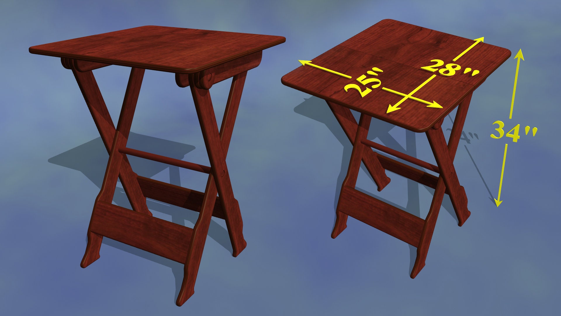 Vector Drawings of Folding Table for Your Own CNC Router. (digital File ...