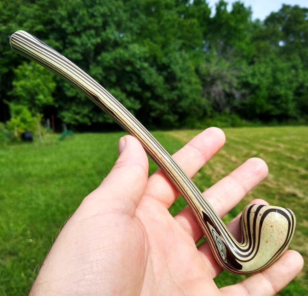 8 Wood Grain Church Warden Gandalf Glass Tobacco Pipe - Etsy