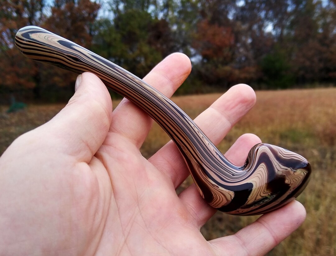 6 Wood Grain Church Warden Gandalf Glass Tobacco Pipe - Etsy