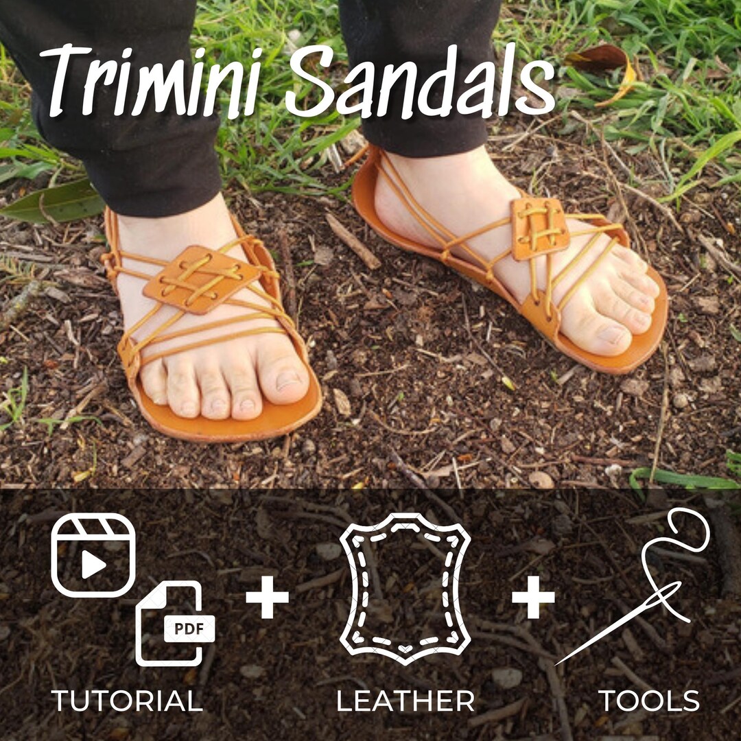 DIY Kit for "trimini" Minimalist Sandals - Minimalist Leather Sandals ...