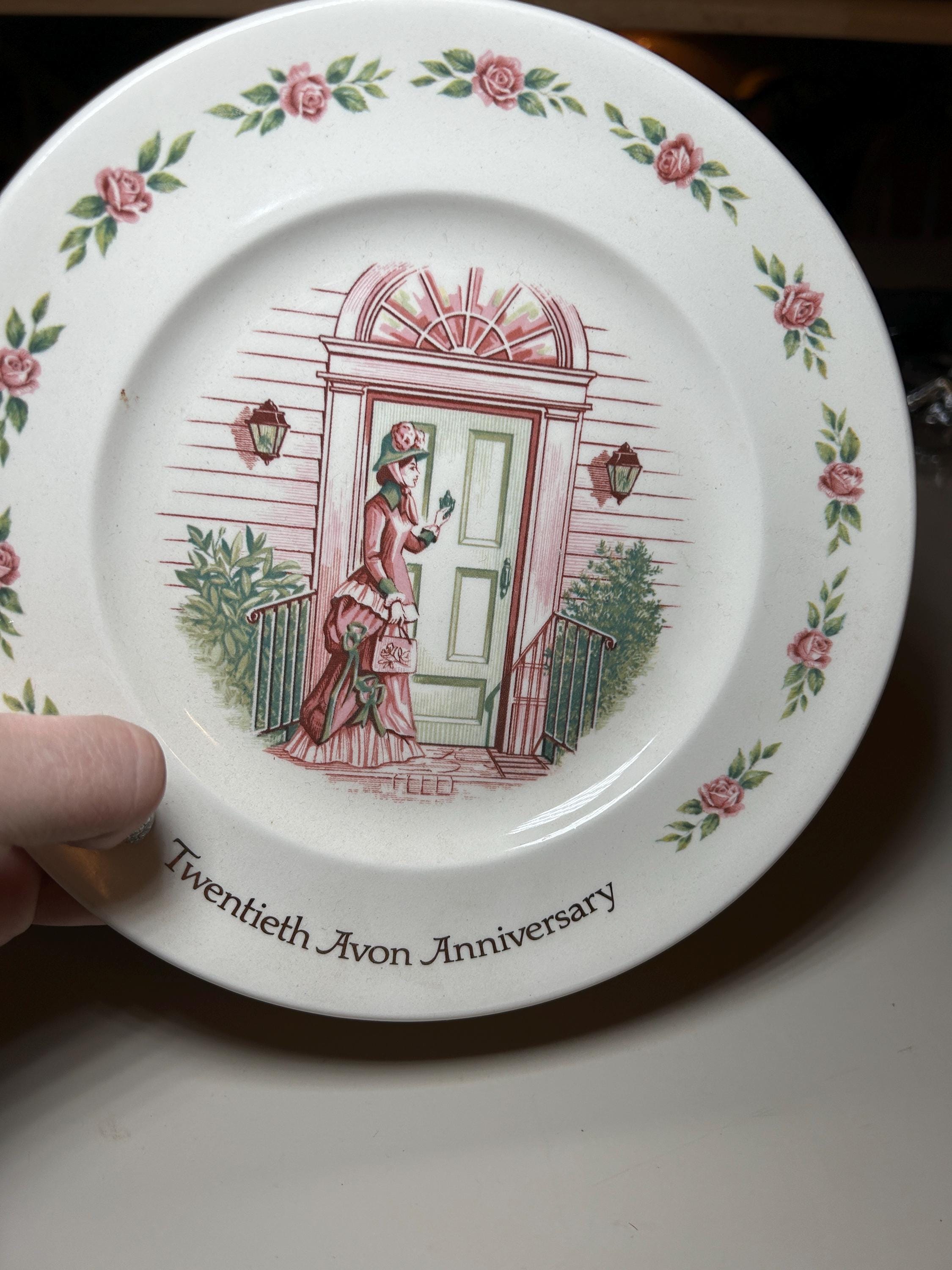 Avon 20th Anniversary Collectible Plate “the First Avon Lady” 24kt Gold ...
