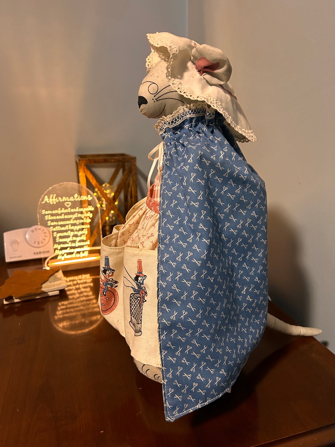 Sewing Caddy Mouse Granny Doll Pockets Happy Stitching From Concord ...