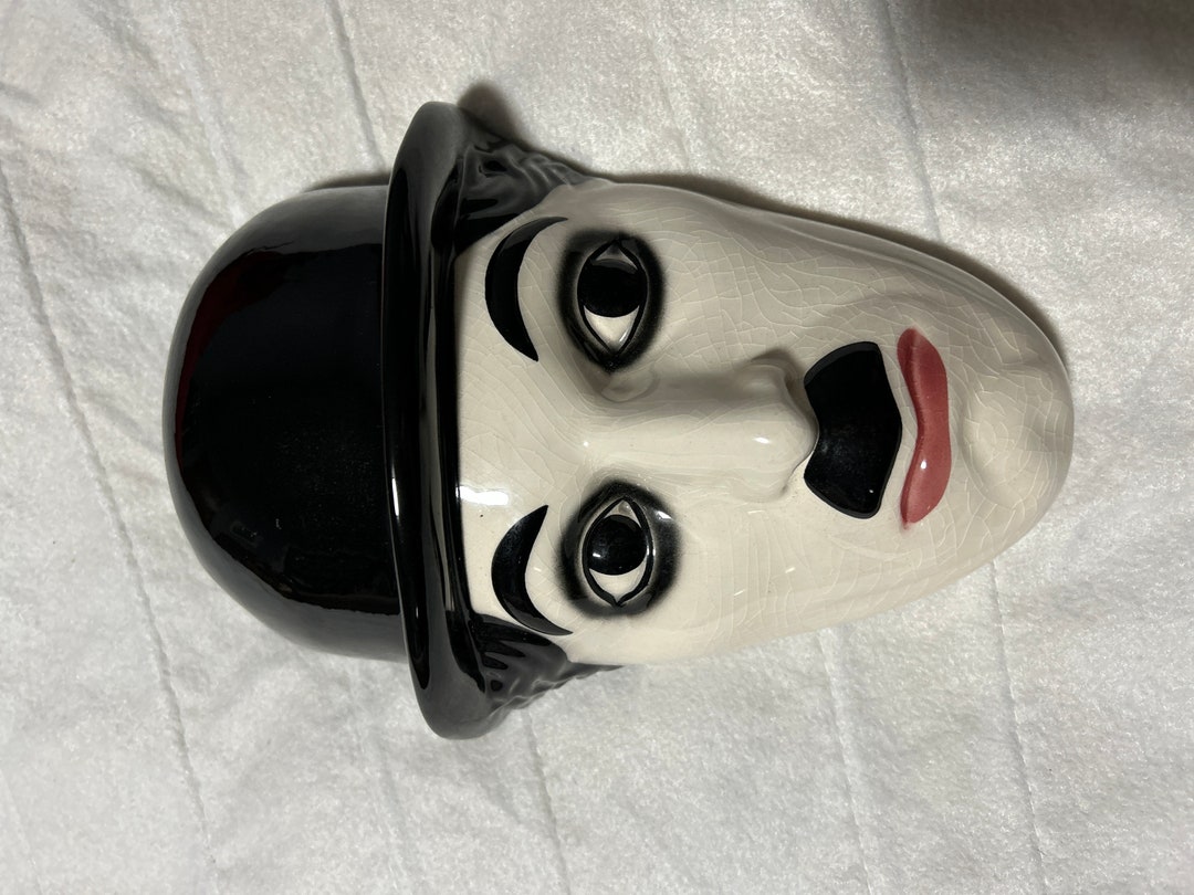 Vintage Charlie Chaplin Hand Painted Clay Mask San Fransisco - Etsy