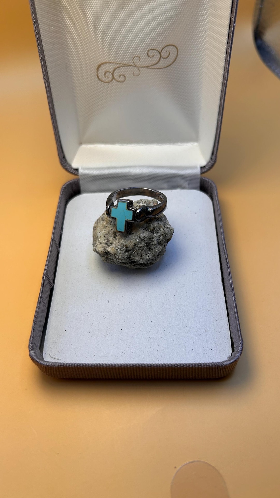 925 Filigree Rotating Natural Turquoise Sterling Silver Double Sided ...