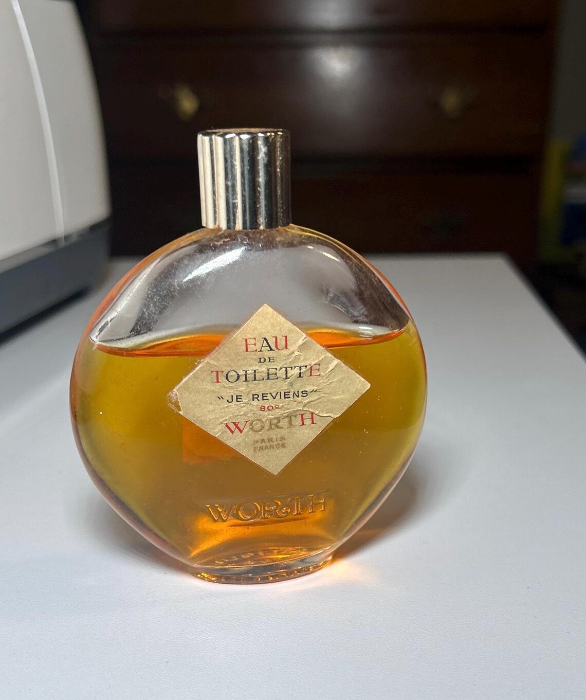 1932 Je Reviens 80 Degrees Eau De Toilette by Worth, RARE Lalique Glass ...