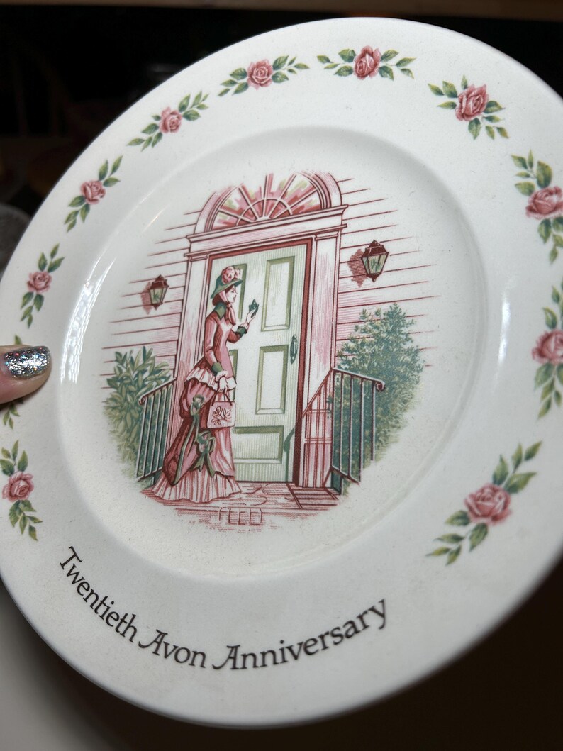 Avon 20th Anniversary Collectible Plate “the First Avon Lady” 24kt Gold ...