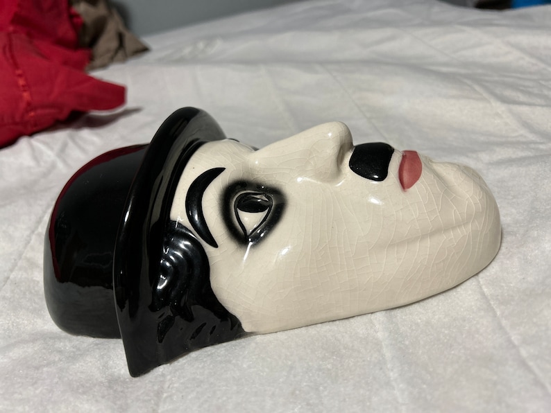 Vintage Charlie Chaplin Hand Painted Clay Mask San Fransisco - Etsy