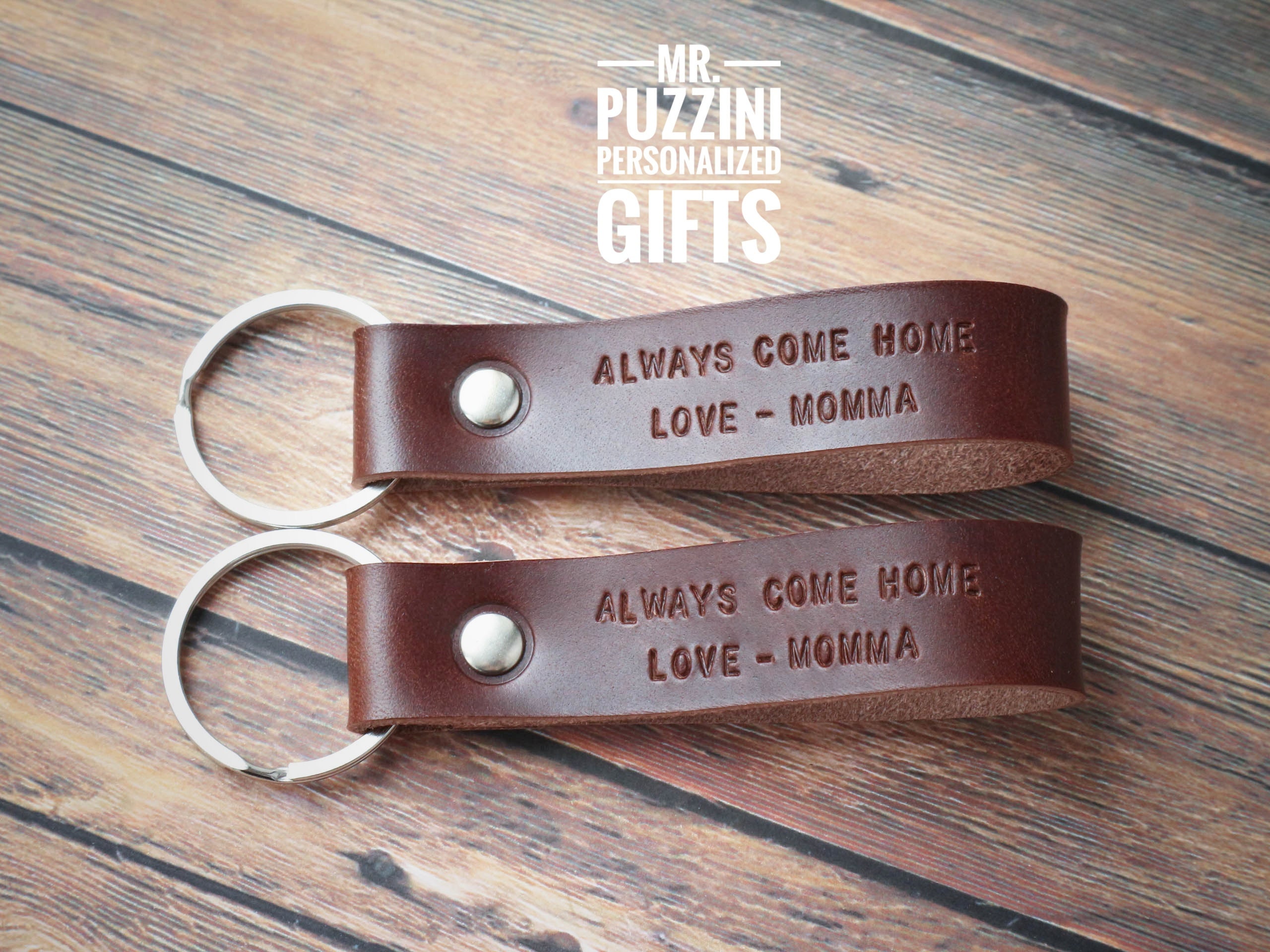 Personalized Leather Keychain Leather Personalized Keychain - Etsy