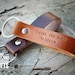 Custom Leather Keychain Personalized Hand Stamped Initial - Etsy