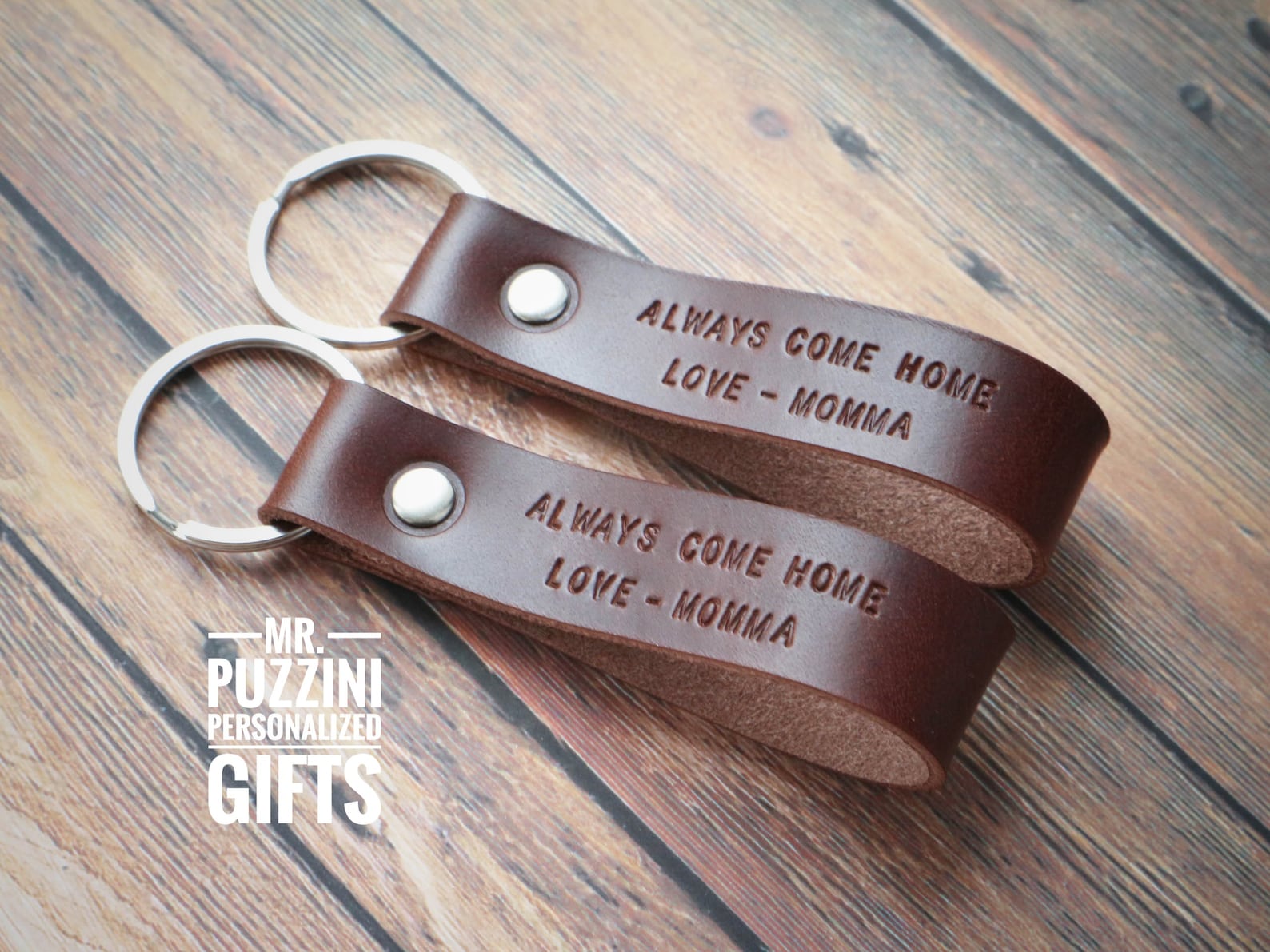 Personalized Leather Keychain Leather Personalized Keychain - Etsy