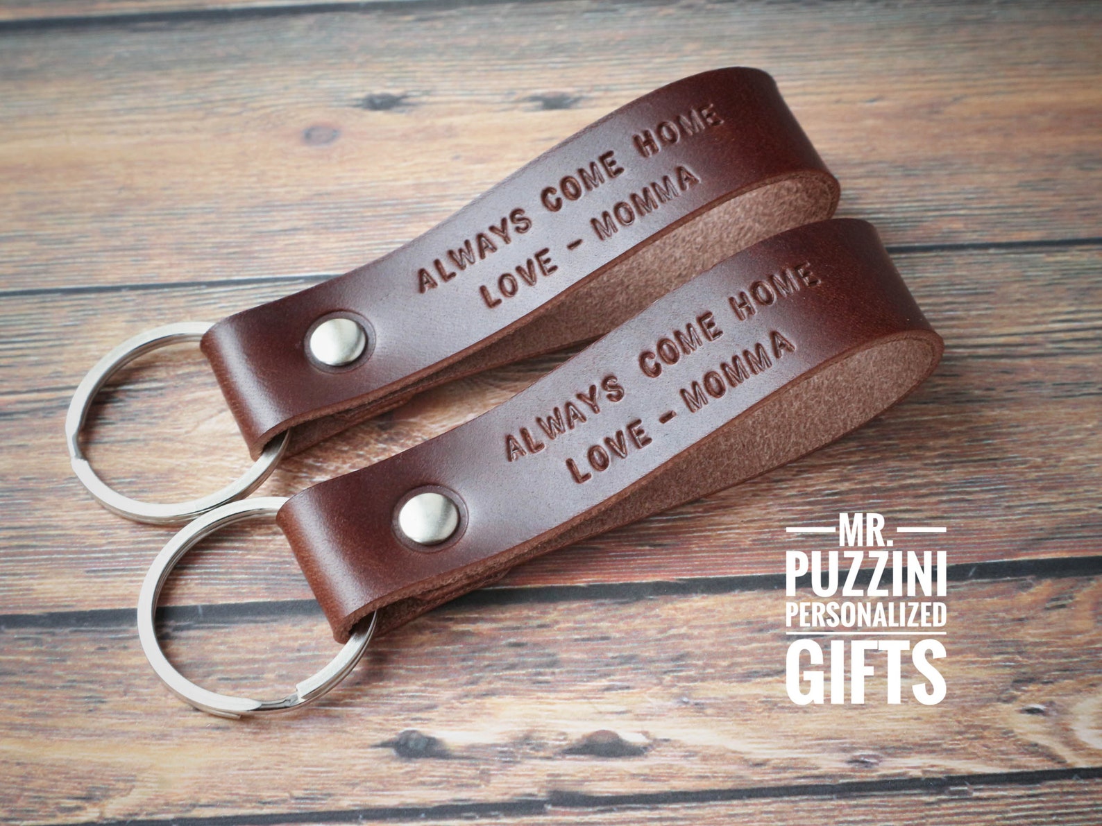 Personalized Leather Keychain Leather Personalized Keychain - Etsy