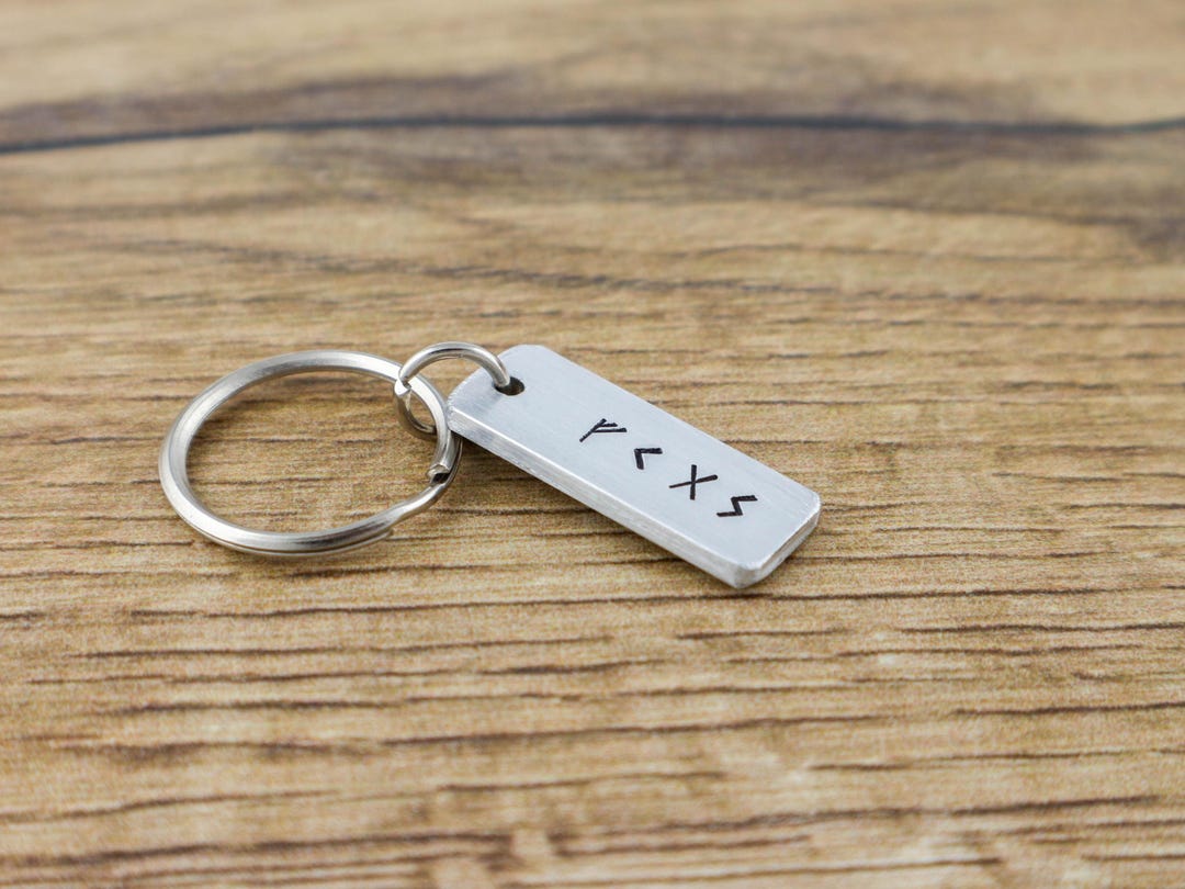 Personalized Viking Runes Keychain Viking Jewelry With Elder Futhark ...