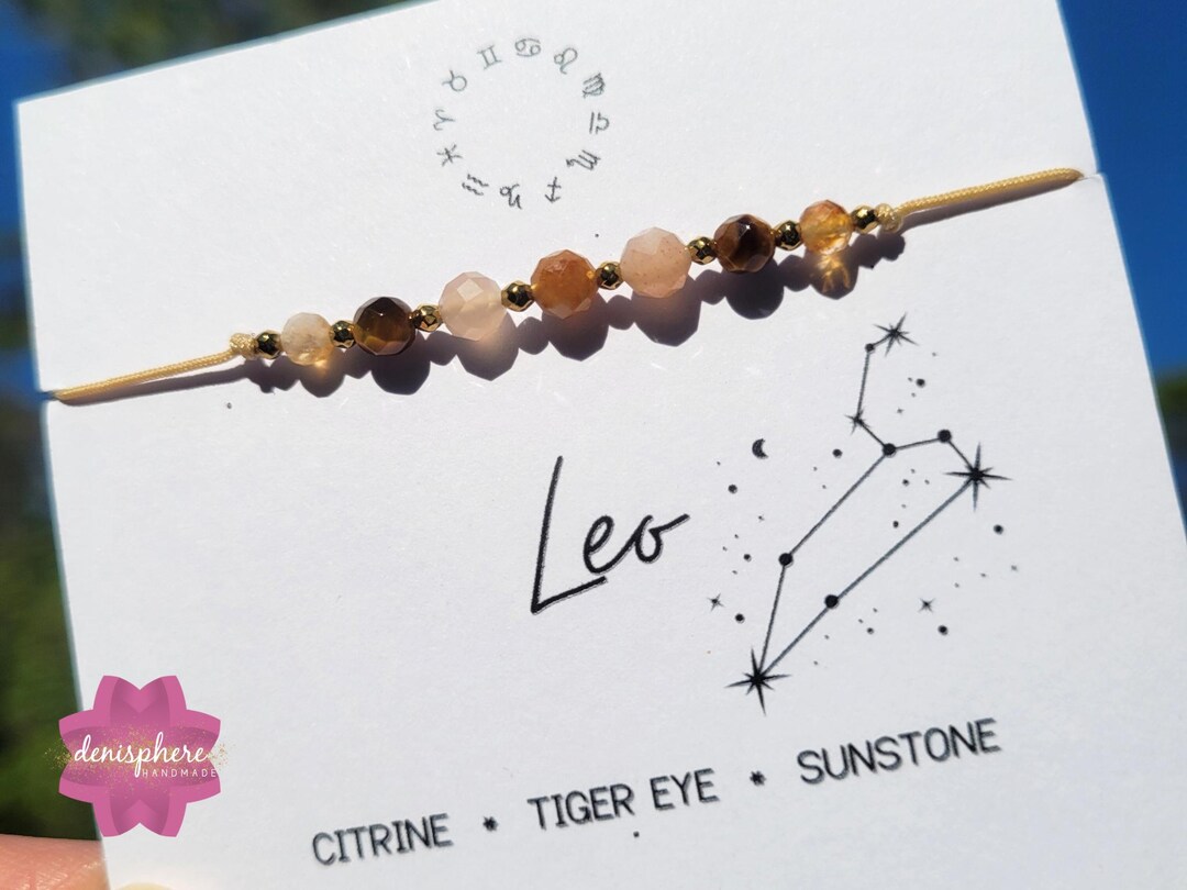 LEO - ZODIAC Sign Collection, Citrine, Tiger Eye, Sunstone, Gemstones ...