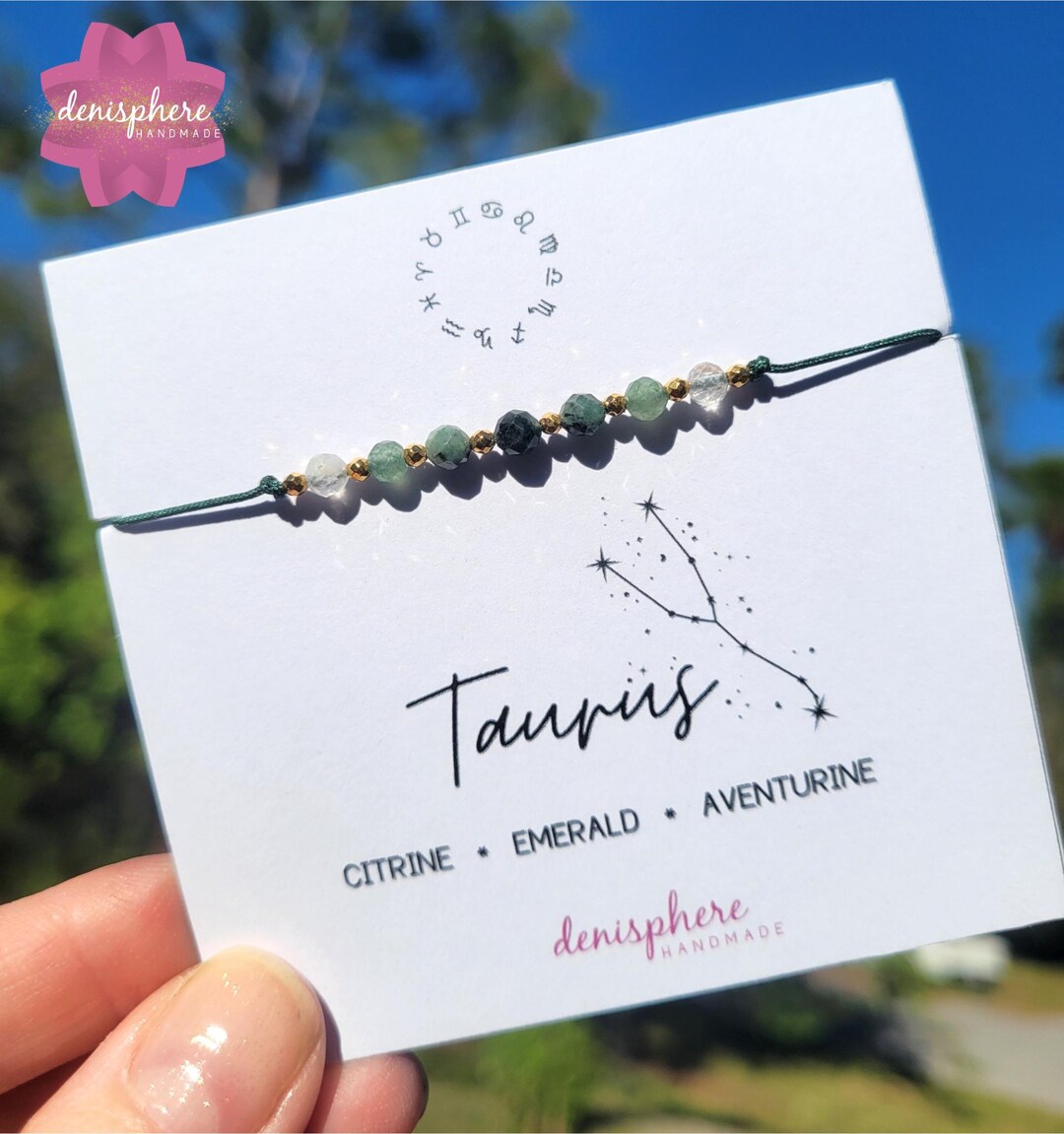 TAURUS - ZODIAC Sign Collection, Citrine, Aventurine, Emerald ...