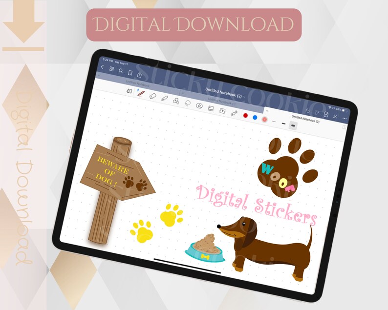 Digital Doggy Stickers Downloadable Printable Pet PNG - Etsy