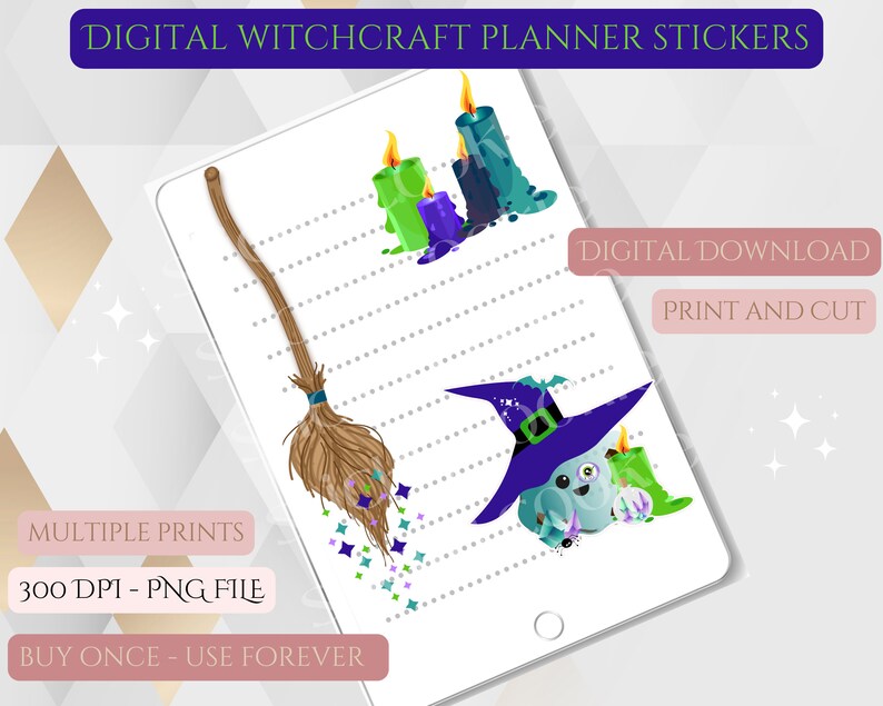 Digital Witchcraft Stickers Downloadable Printable PNG - Etsy
