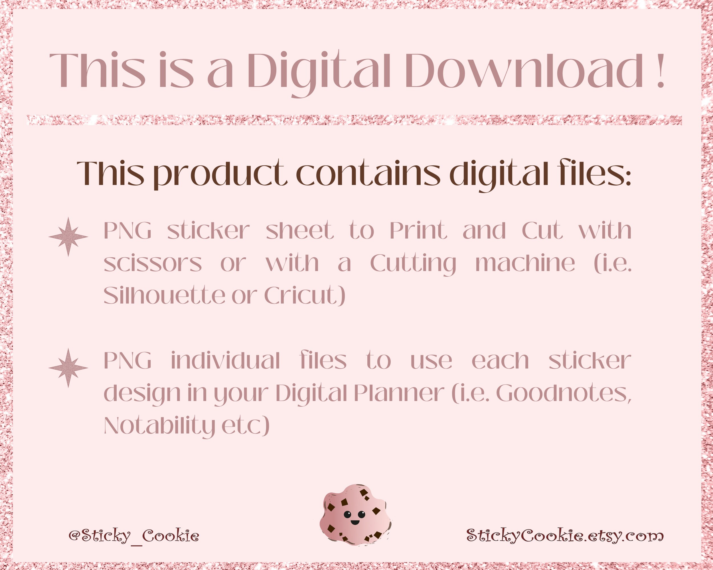 Gamer Sticky Cookie Digital Download Stickers , Planner Printable PNG ...