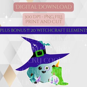 Digital Witchcraft Stickers Downloadable Printable PNG - Etsy