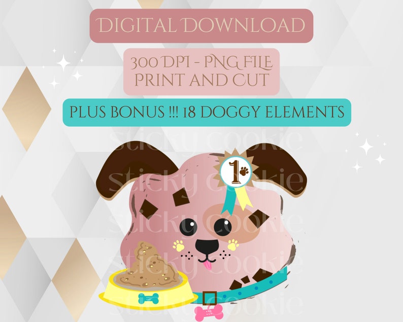 Digital Doggy Stickers Downloadable Printable Pet PNG - Etsy