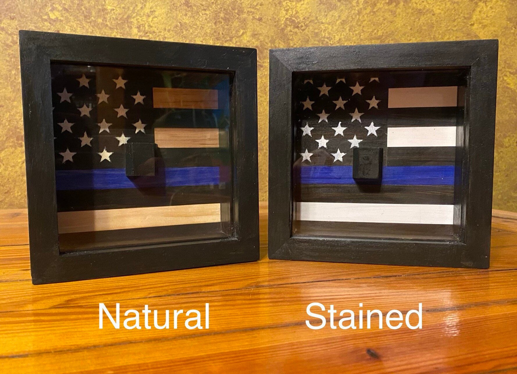 Thin Blue Line Shadow Box Display - Etsy