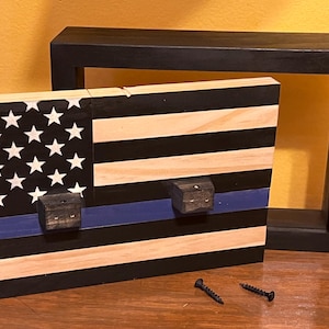 Thin Blue Line 4 Badge Display Shadow Box - Etsy