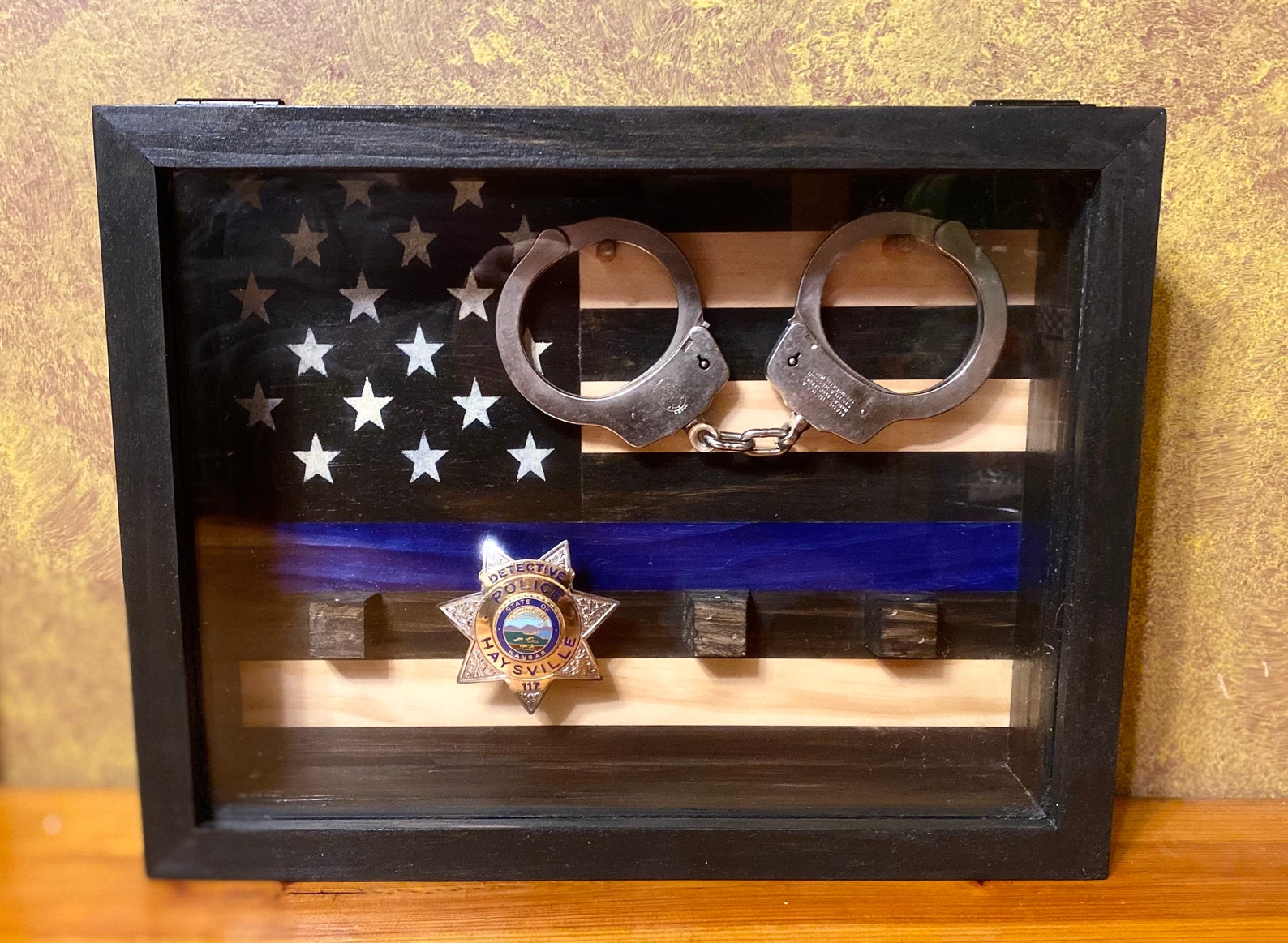 Thin Blue Line Shadow Box Display | Etsy