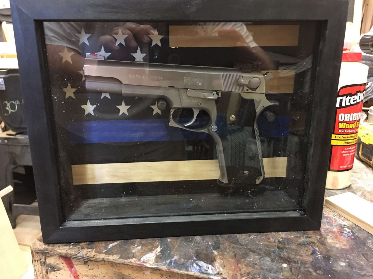 Thin Blue Line Shadow Box Display - Etsy