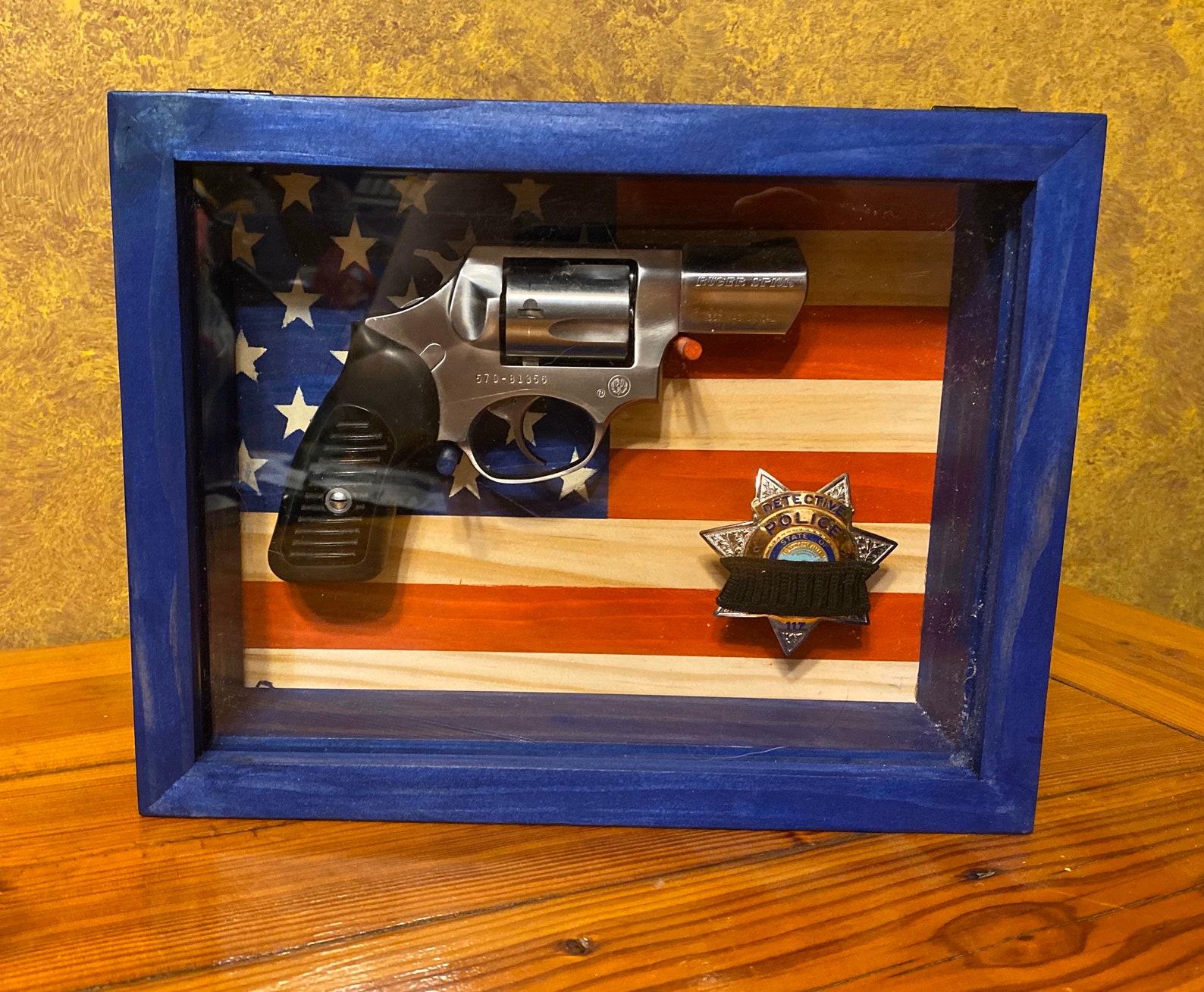 Thin Blue Line Shadow Box Display - Etsy