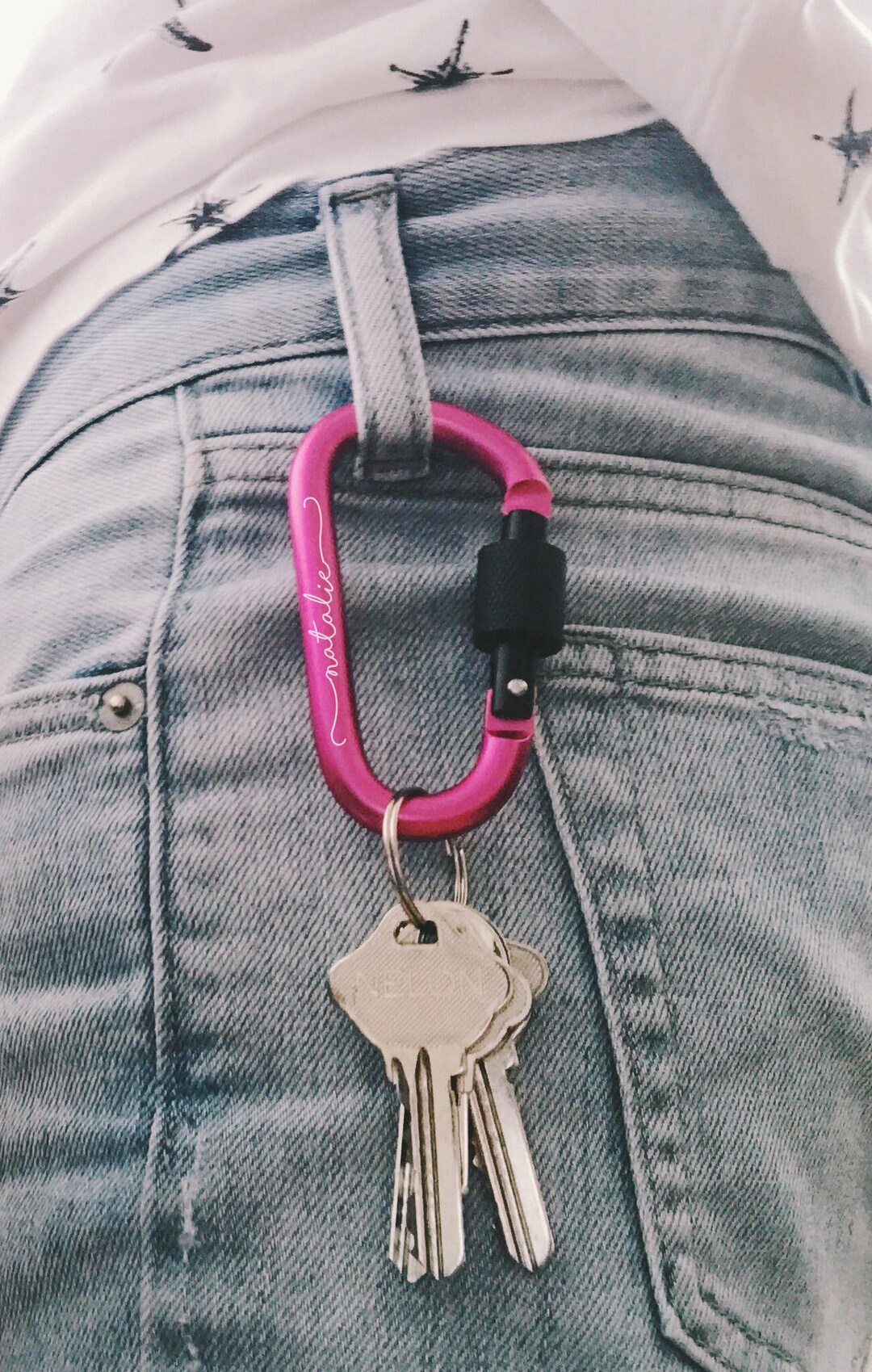 Personalized Carabiner Keychain With Custom Name Engraving - Etsy