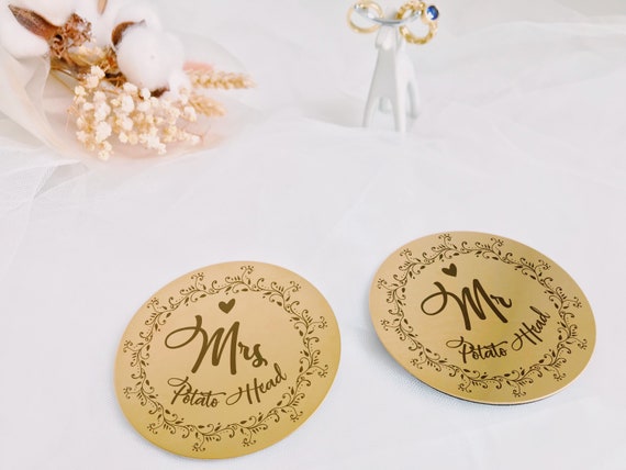 Personalized Laser Engraved Brass Coaster for Weddings and - Etsy Singapore