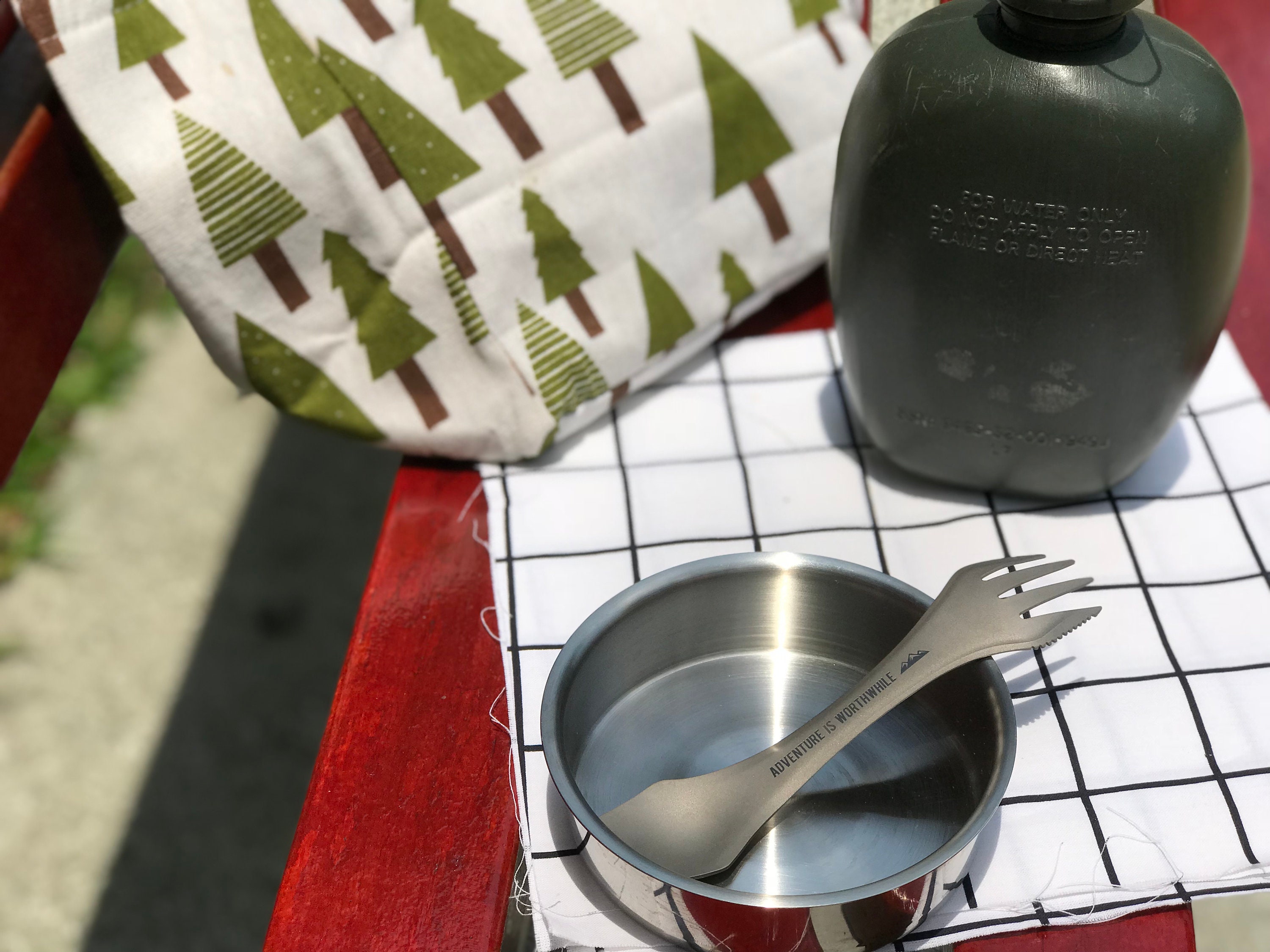 Personalised 3-in-1 Outdoor Titanium Spork With Custom Quote and Name ...