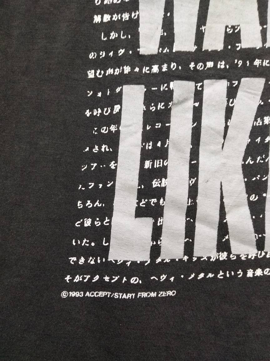 Vintage ACCEPT Band Tees 1993 Tour Japan / Accept T Shirt Band Promo ...