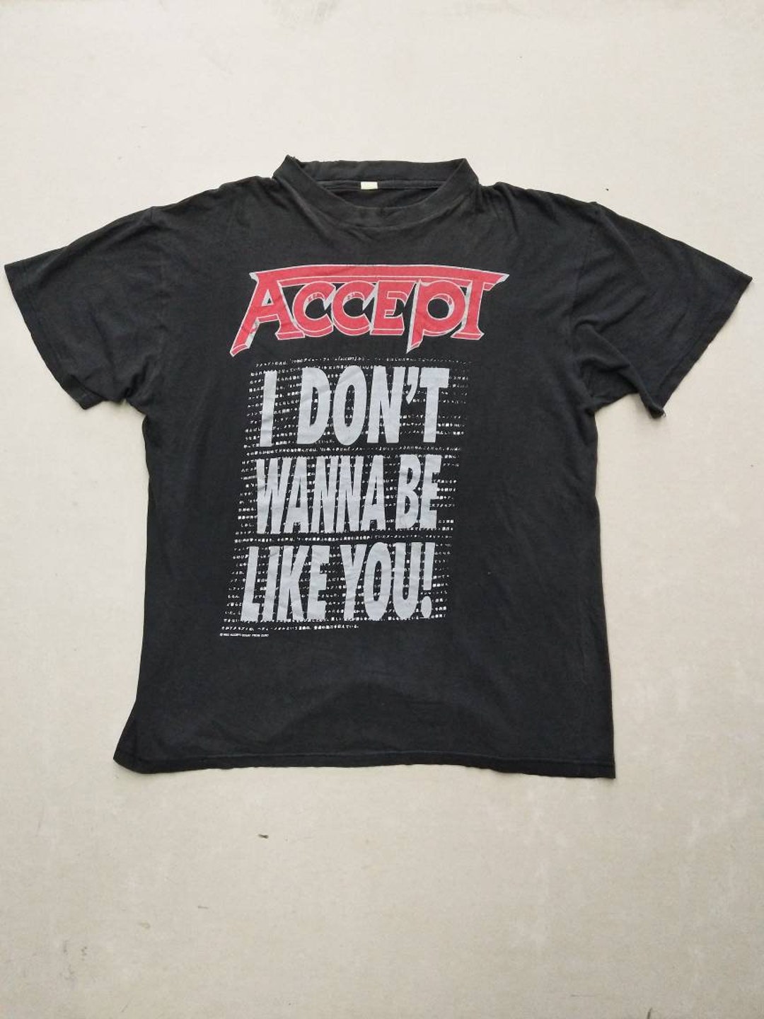 Vintage ACCEPT Band Tees 1993 Tour Japan / Accept T Shirt Band Promo ...