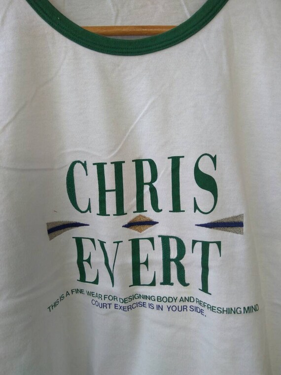 Vintage Chris Evert t shirt embroidery spell out - Gem