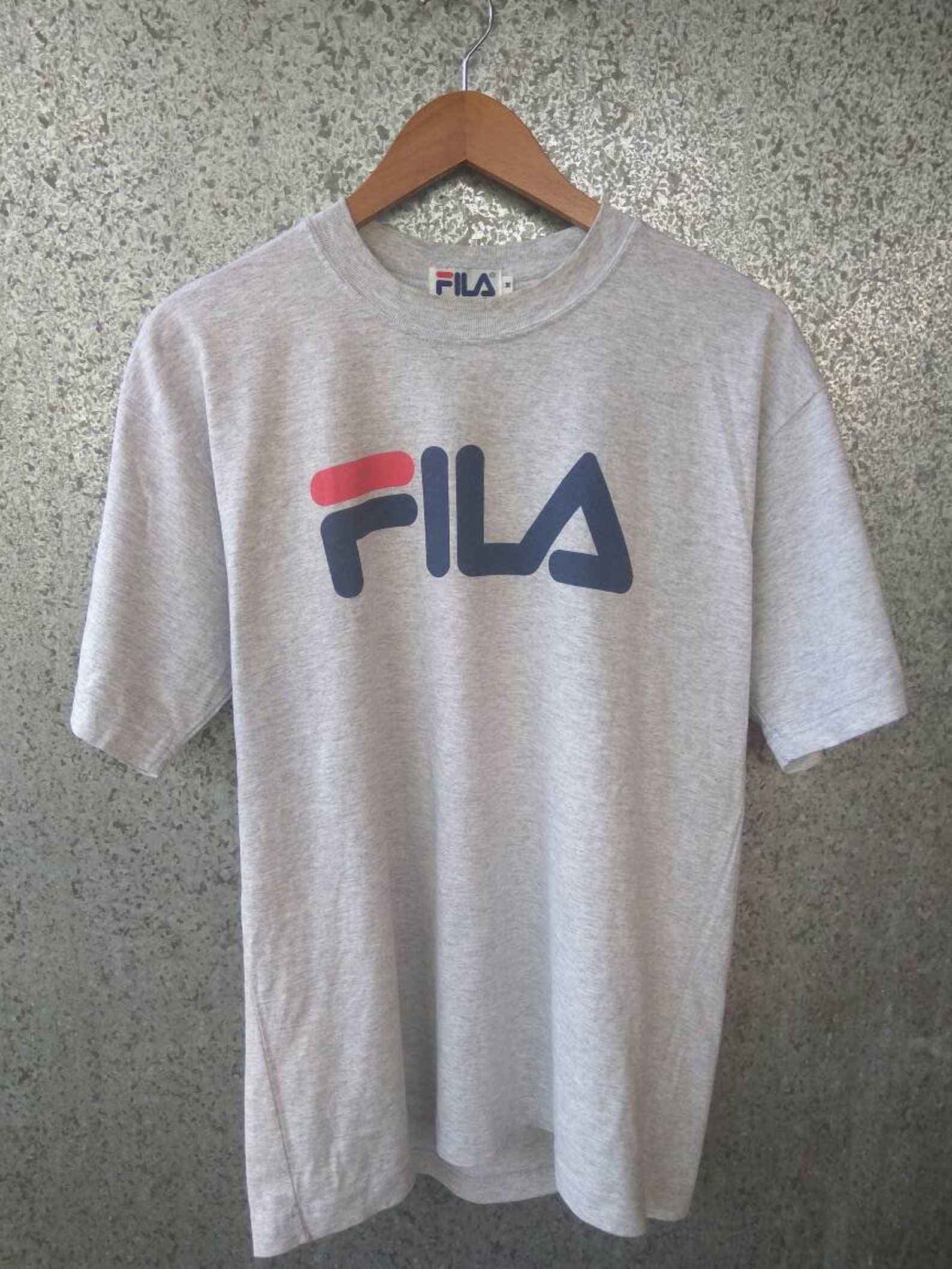 Vintage FILA T Shirt Round Neck Big Logo Tee - Etsy