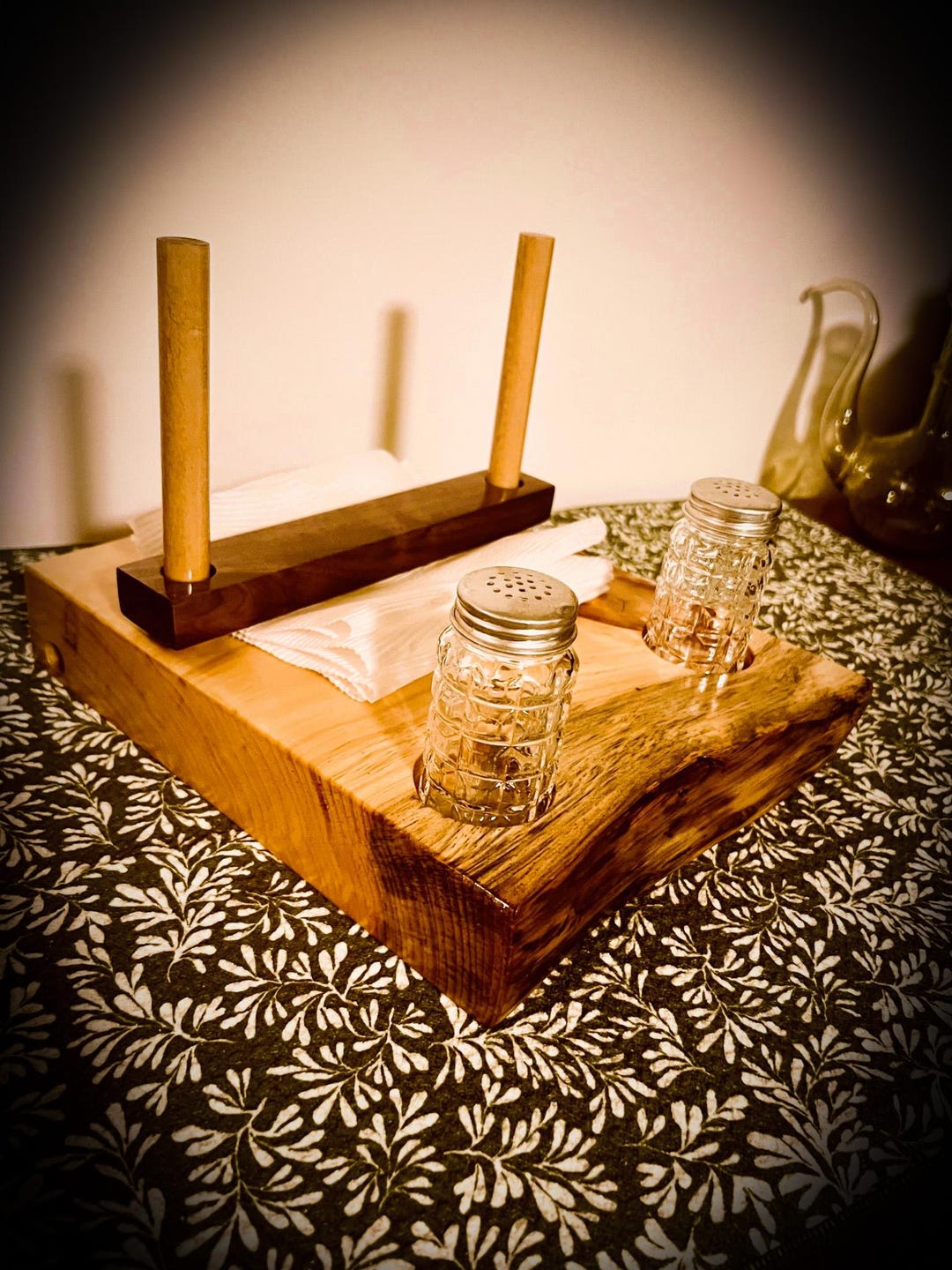 Handmade Live Edge Pine Salt, Pepper and Napkin Holder - Etsy