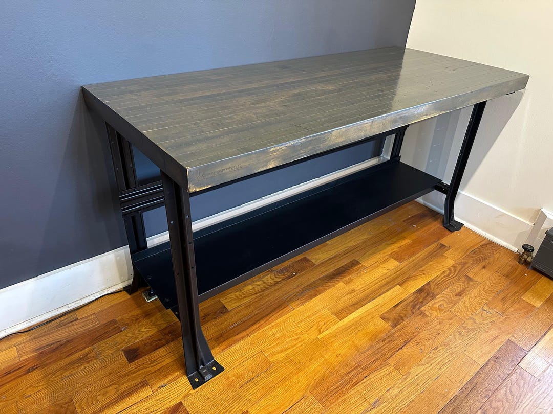 Reclaimed Butcher Block Kitchen or Shop Table - Etsy