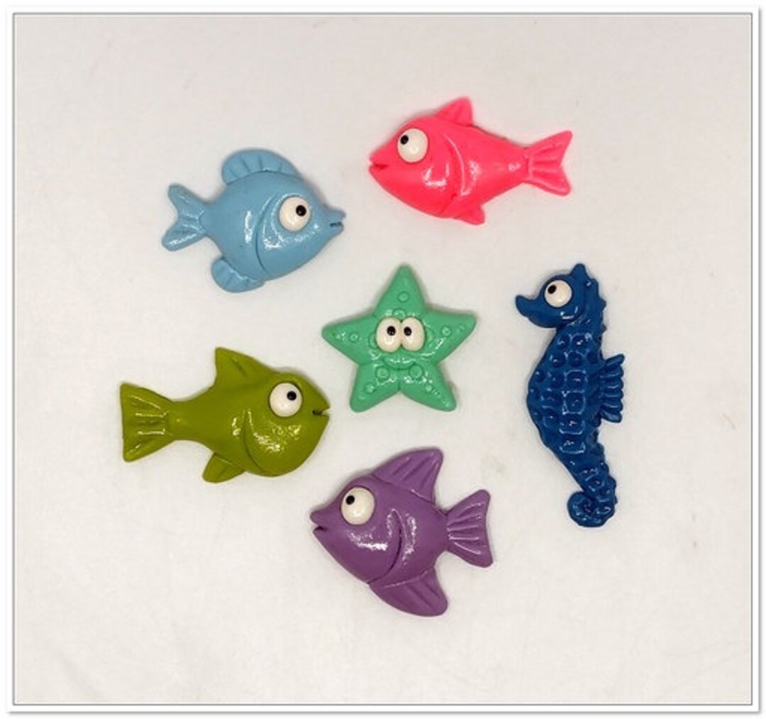 Sea Animals Magnets 6 Pcs. Sea Fridge Magnets Handmade - Etsy