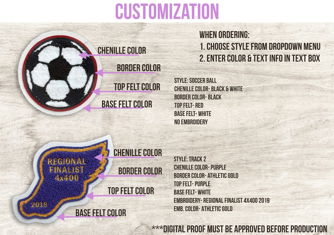 Custom Club Letterman Chenille Patch - Etsy