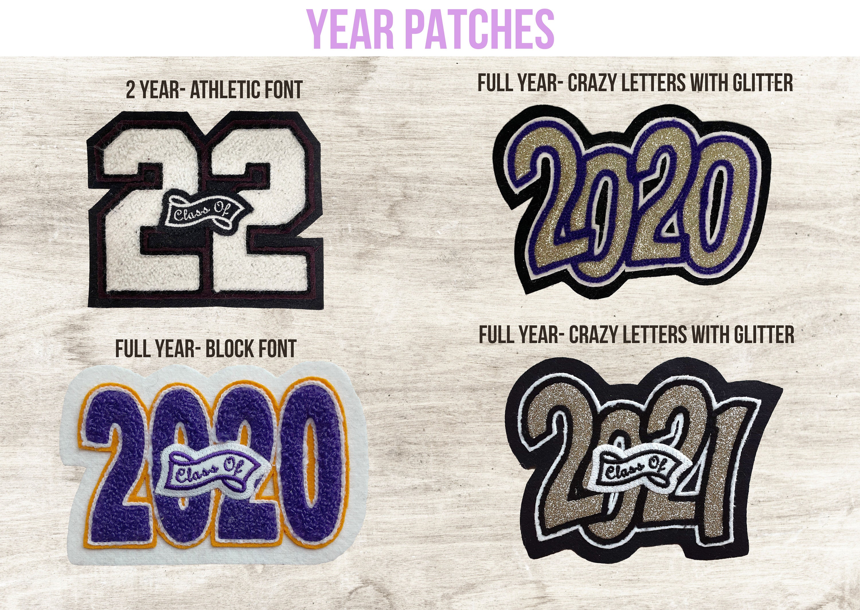 Custom Grad Year Letterman Chenille Patch - Etsy