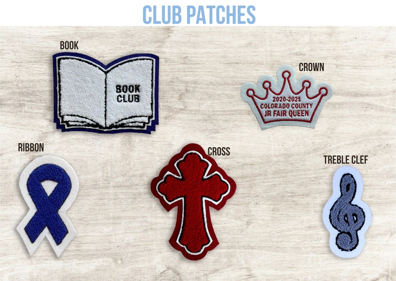 Custom Club Letterman Chenille Patch - Etsy